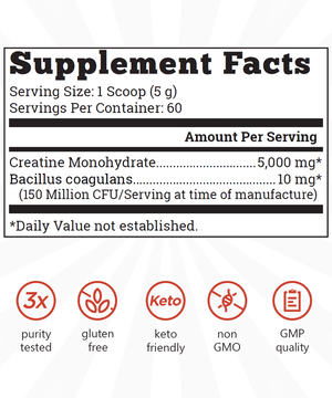 Classic Creatine Monohydrate with BioFit™ Probiotics