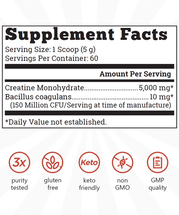 Classic Creatine Monohydrate with BioFit™ Probiotics