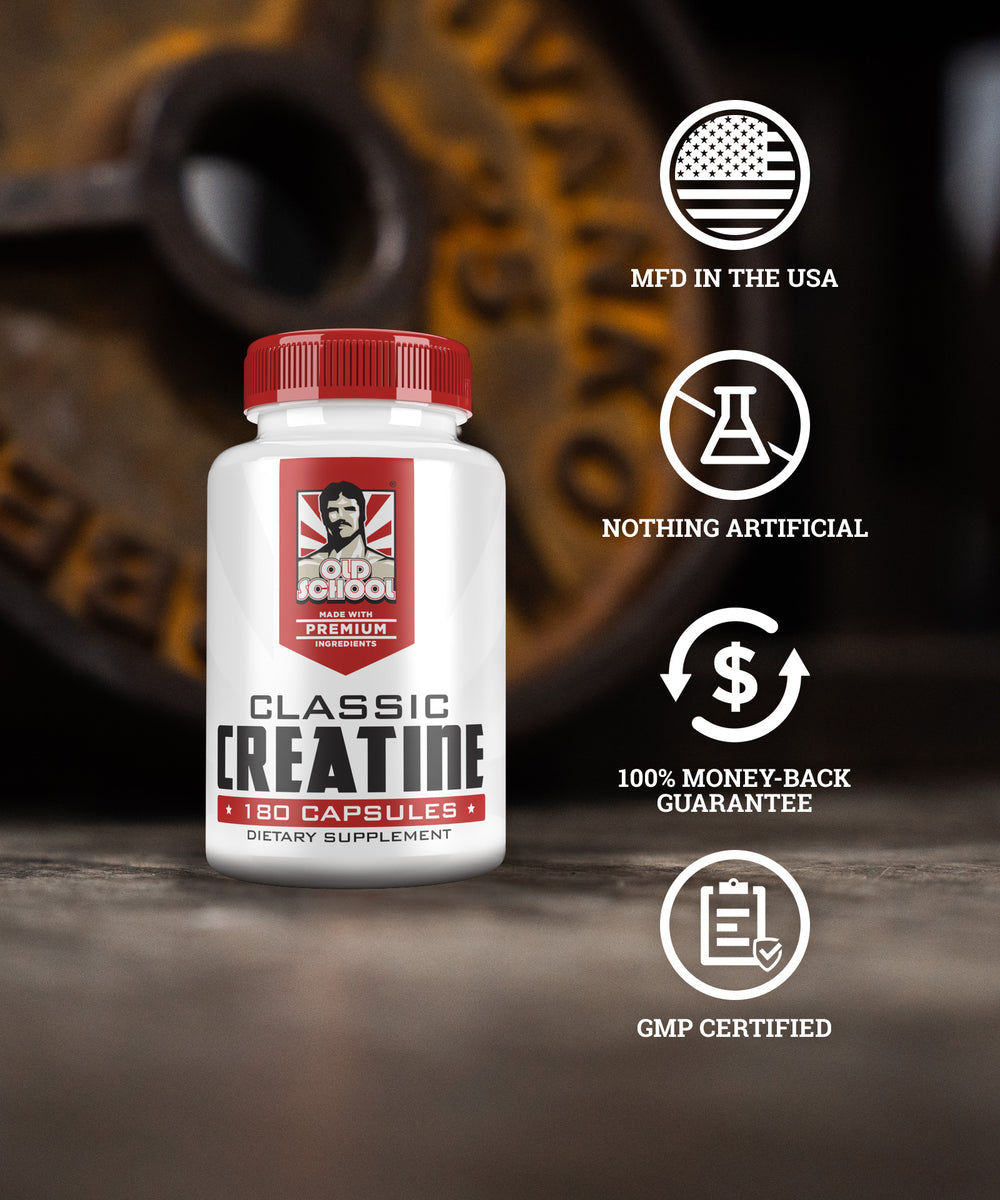 Classic Creatine Monohydrate Capsules with BioFit™ | Old School Labs™